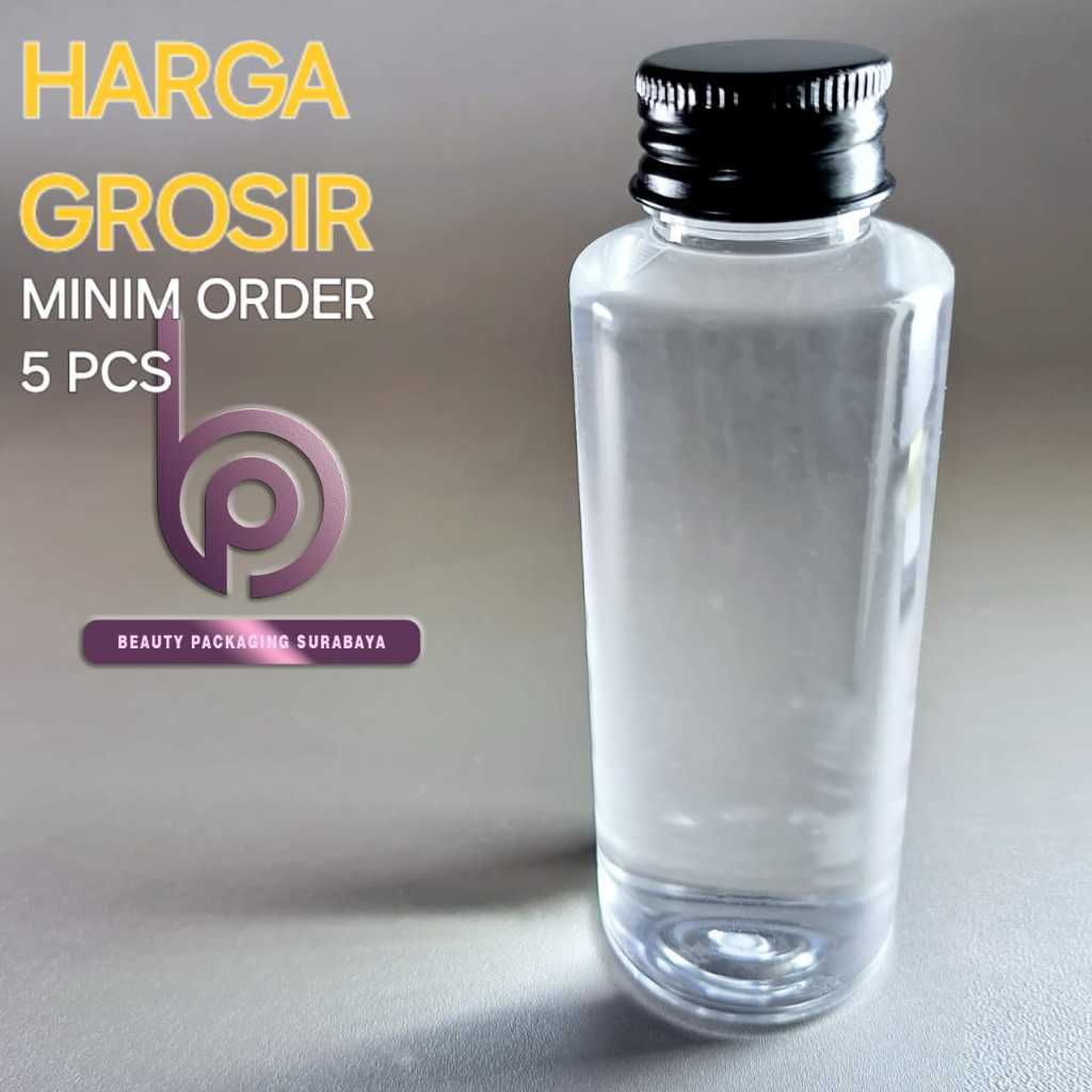 Jual Botol Plastik PET 100ml RF Bening Tutup Ulir - MOQ 5 PCS | Shopee Indonesia
