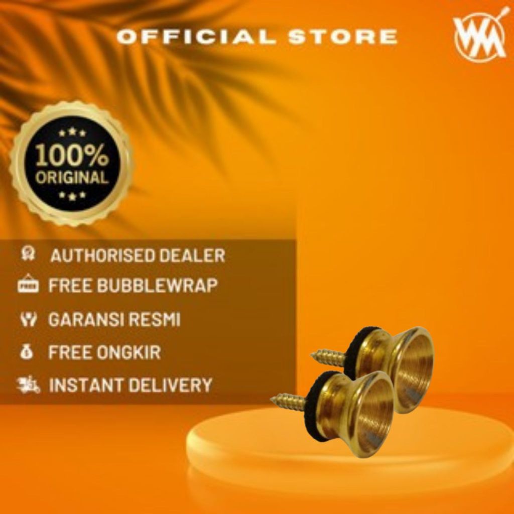 Jual END PIN STRAP GITAR METAL GOLD SCREW - A024MTLB | Shopee Indonesia