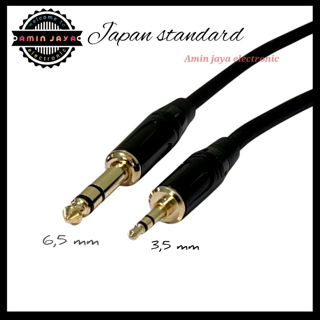 Jual Kabel aux kabel jack mini stereo 3,5 to jack akai TRS 6,5 kabel jack berkualitas | Shopee ...