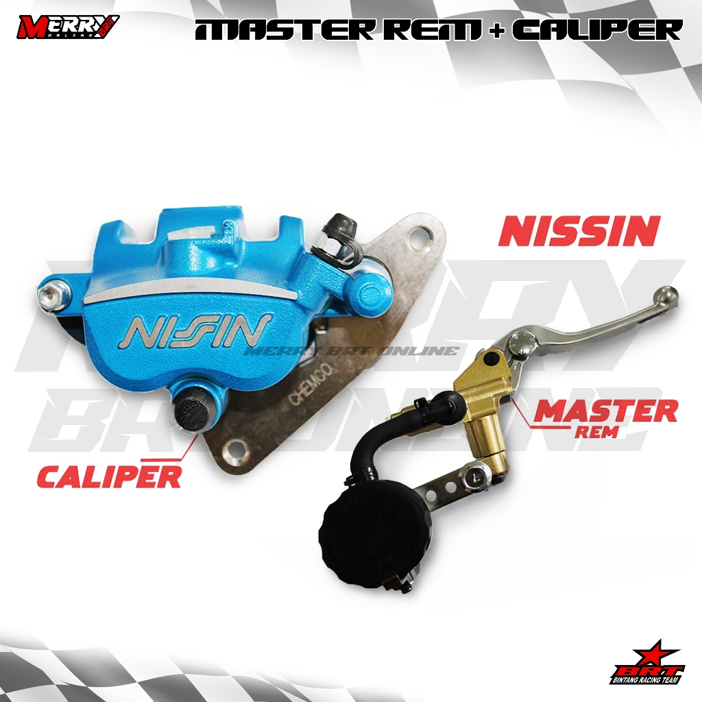 Jual PAKET CALIPER MASTER REM NISSIN SAMURAI BRAKE BRT 2 PISTON | Shopee Indonesia