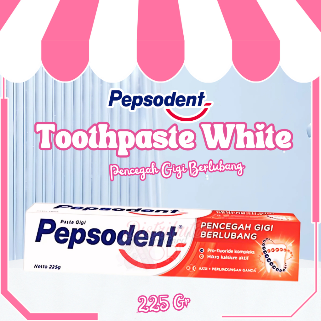Jual PEPSODENT TOOTHPASTE WHITE 225 GR - ODOL | Bpom | | Shopee Indonesia