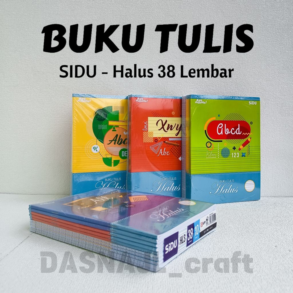 Jual ( 1 pack / 10 pcs ) Buku Tulis Halus SIDU 38 Lembar Buku Halus ...