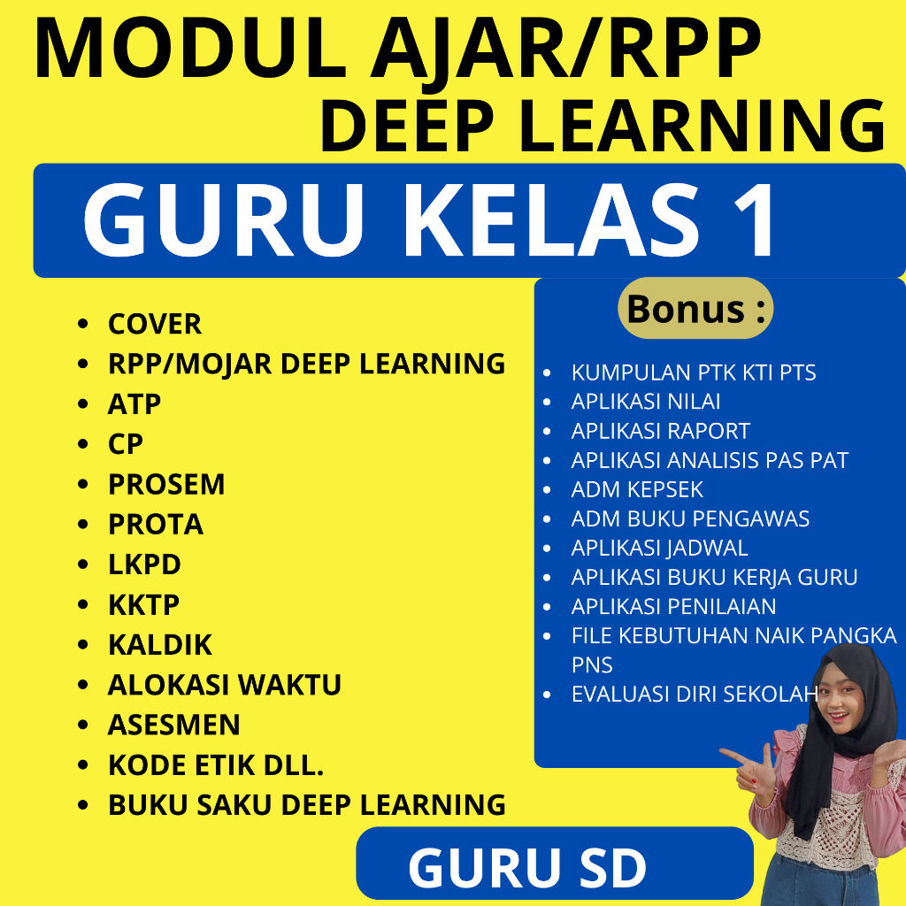 Jual Modul Ajar/RPP Deep Learning Guru Kelas 1 SD ( Semua Mapel ) - RPP ...