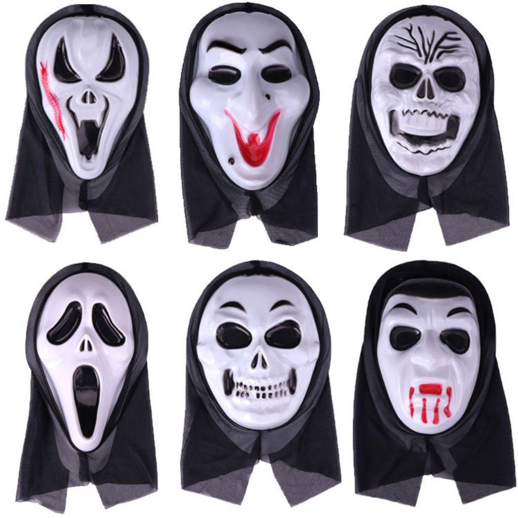 Jual Cosplay Topeng Halloween Scream Hantu Scary Mask Vampire | Shopee ...