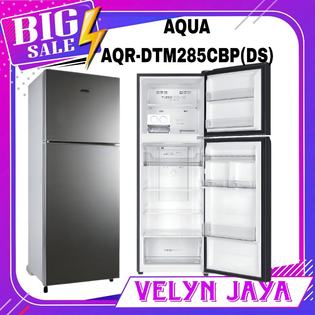 Jual Kulkas aqua 2 pintu low watt 285 cbp ds kulkas 2 pintu aqua ...