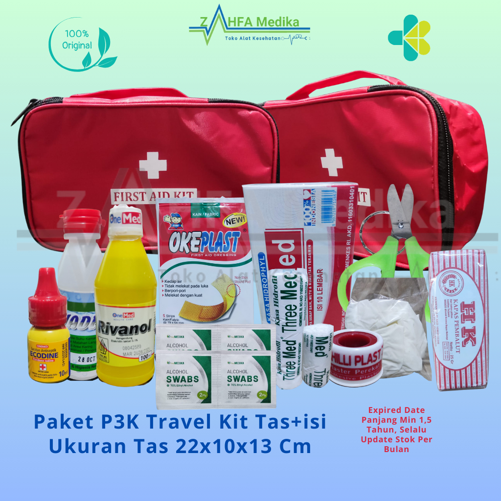 Jual Paket P3K Travel Kit / Pouch First Aid Bag Kit / Paket P3K Tas ...