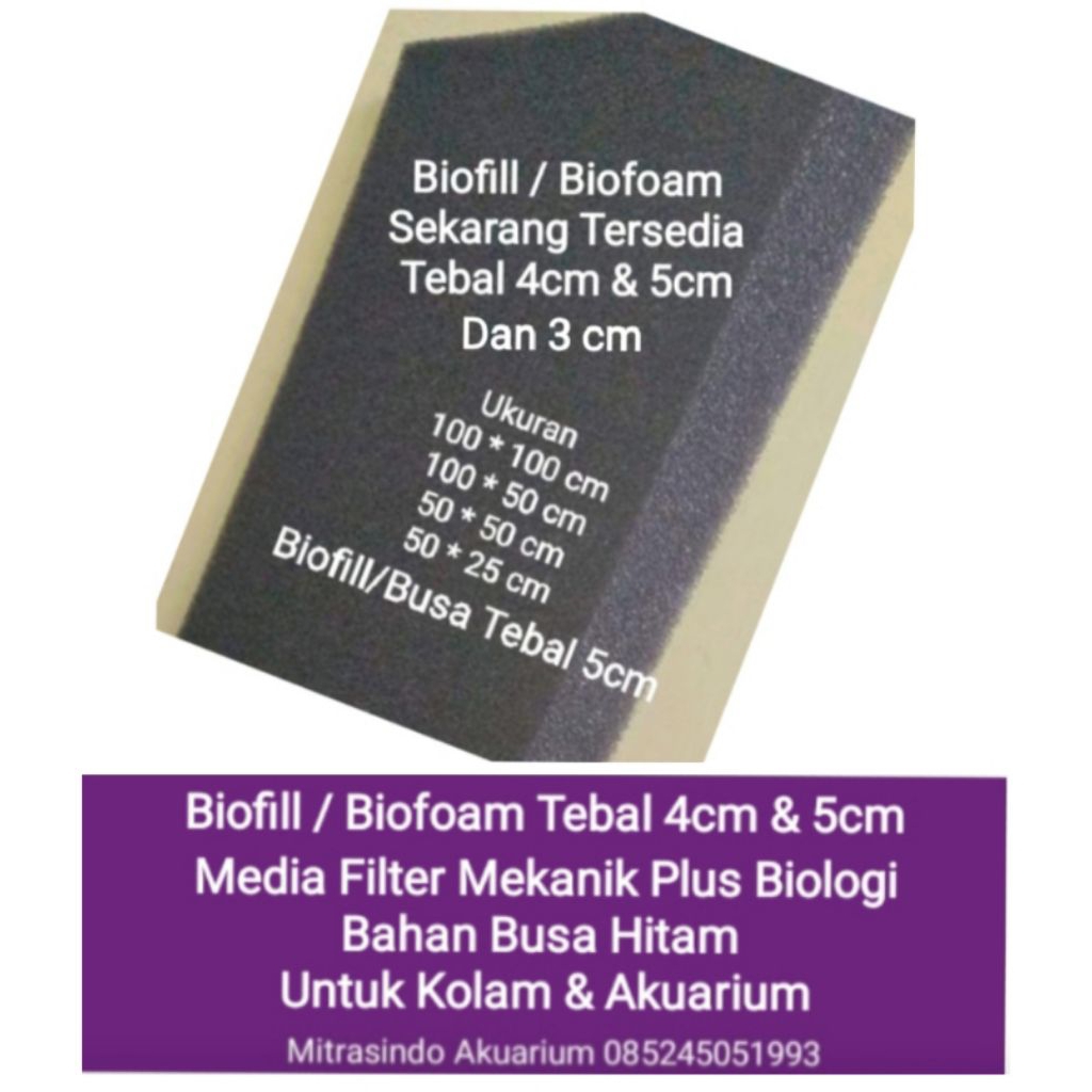 Jual Busa Hitam 25 X 50 Cm Tebal 5 cm Media Filter Kolam Aquarium ...