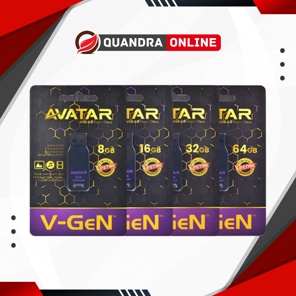 Jual Flashdisk V-GeN 8GB 16GB 32GB 64GB AVATAR Series Garansi Resmi ...