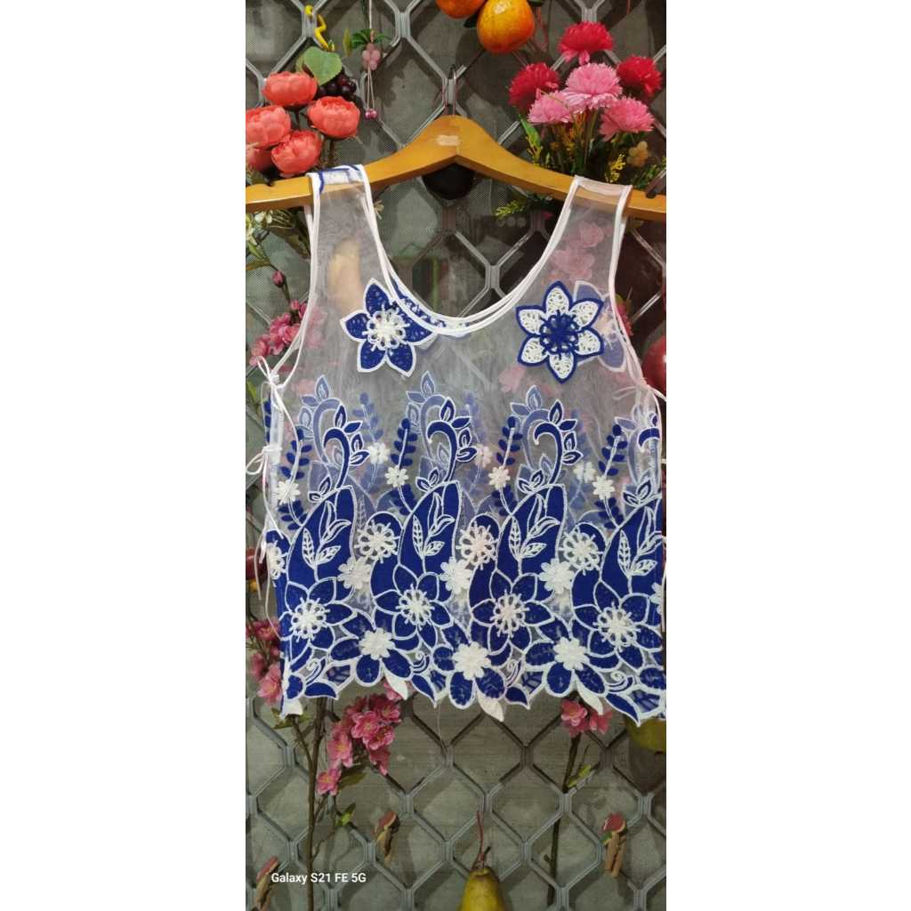 Jual Vest Baby Doll kuning biru kupu bunga | Shopee Indonesia