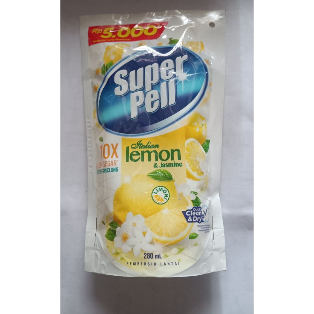 Jual Super Pell pembersih lantai aroma lemon dan jasmine ukuran 280ml ...