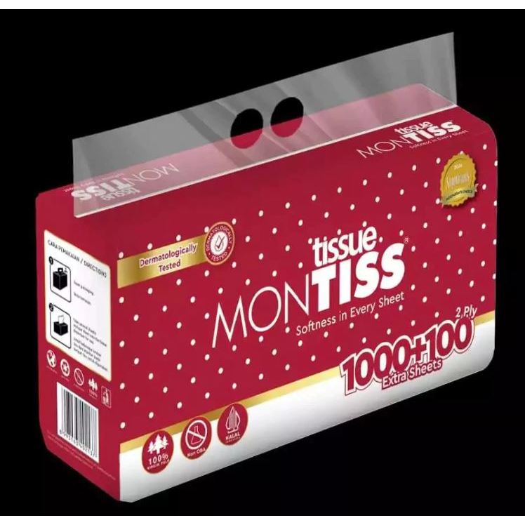 Jual Tisu Kiloan MONTISS 1000 sheets + 100 sheets Extra New - SATUAN ...