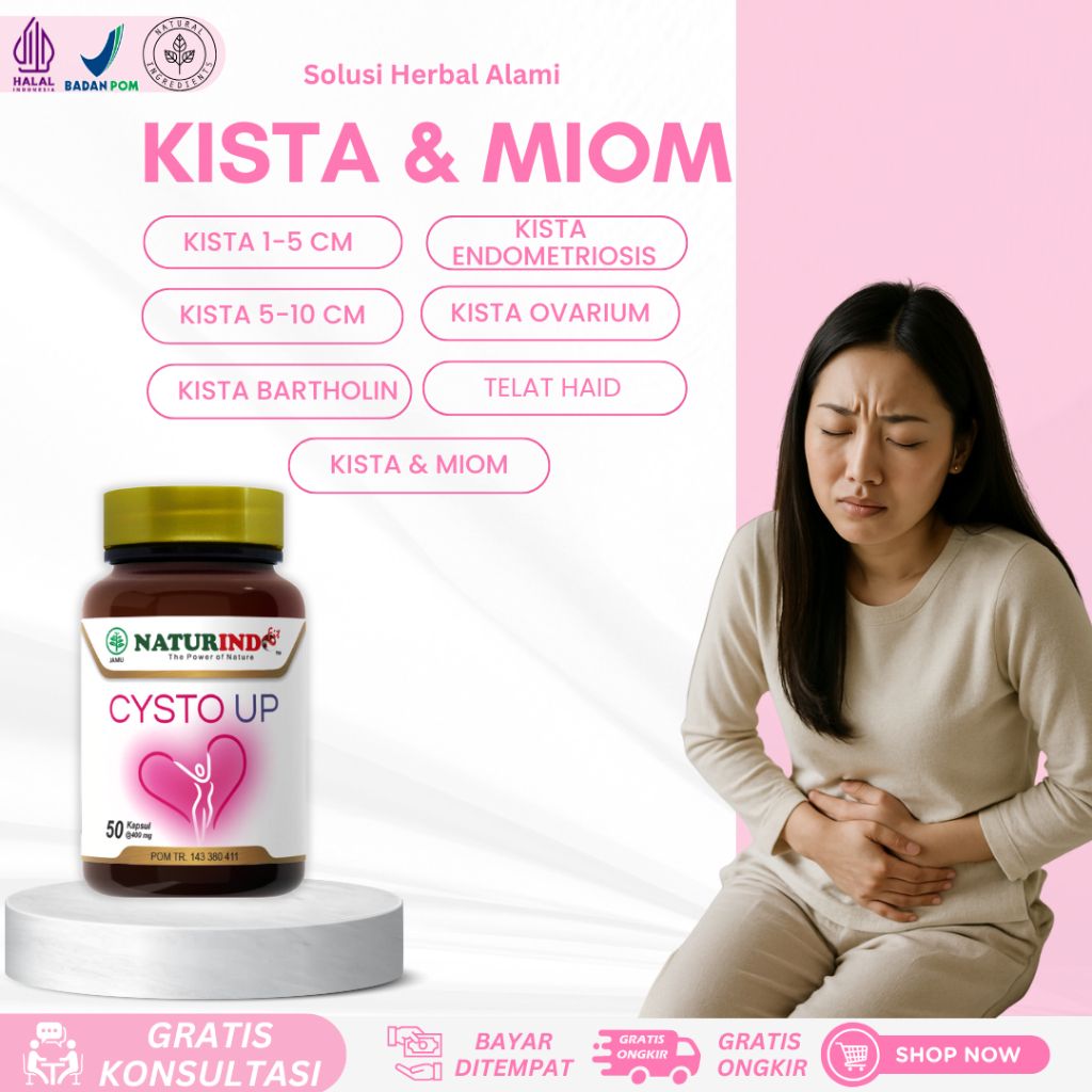 Jual Obat Kista Ovarium Pembersih Rahim PCOS Bartholin Miom Herbal ...