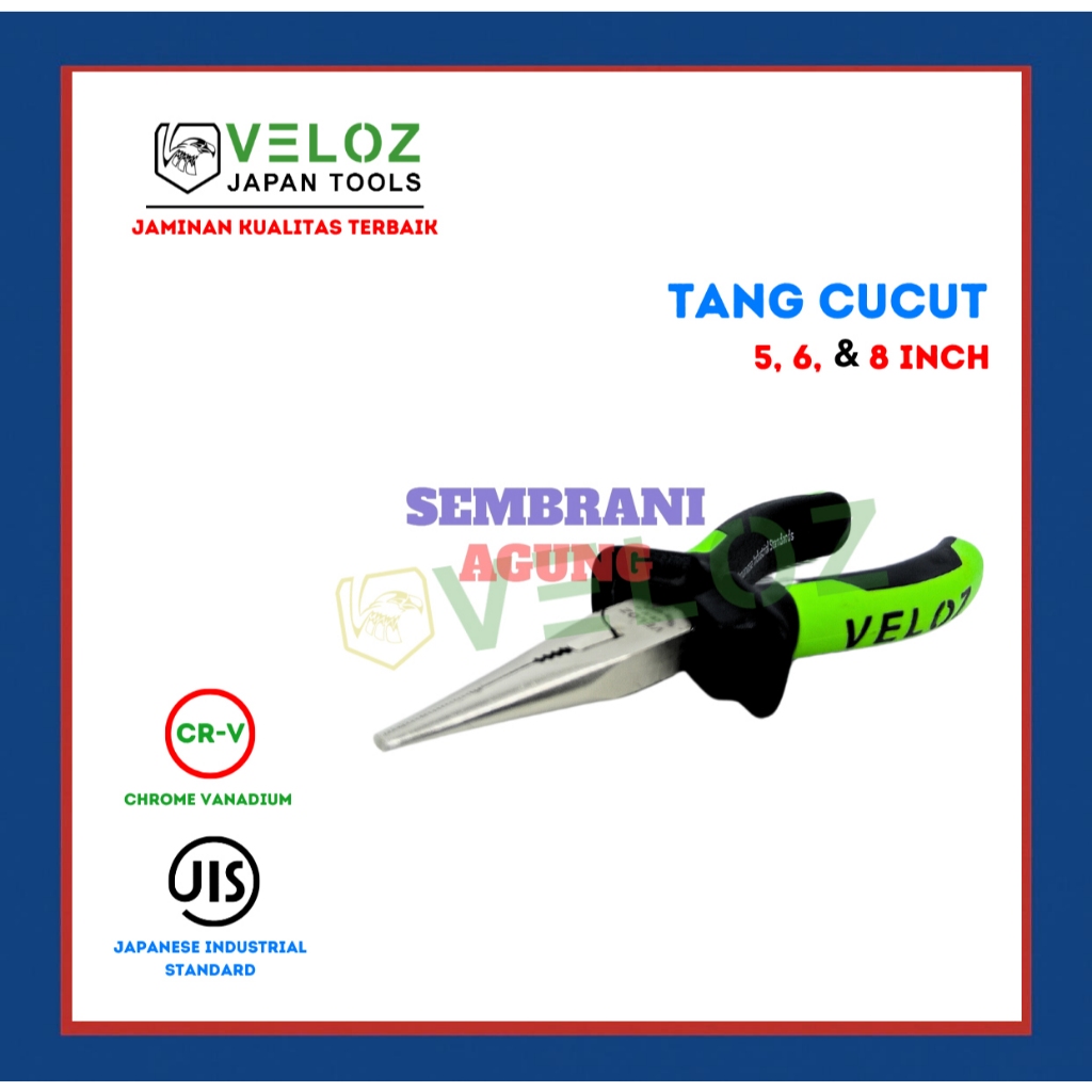 Jual VELOZ TANG CUCUT WRENCH 6 INCH PLIERS JAPAN INDUSTRIAL STANDART ...