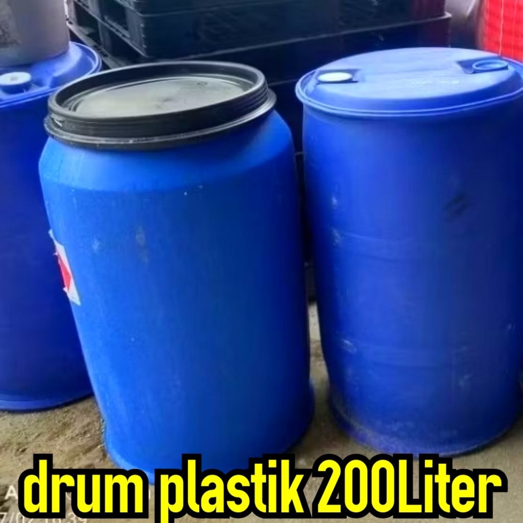 Jual drum plastik 200liter tl. pantat datar.dan pantat botol..klem dan ...