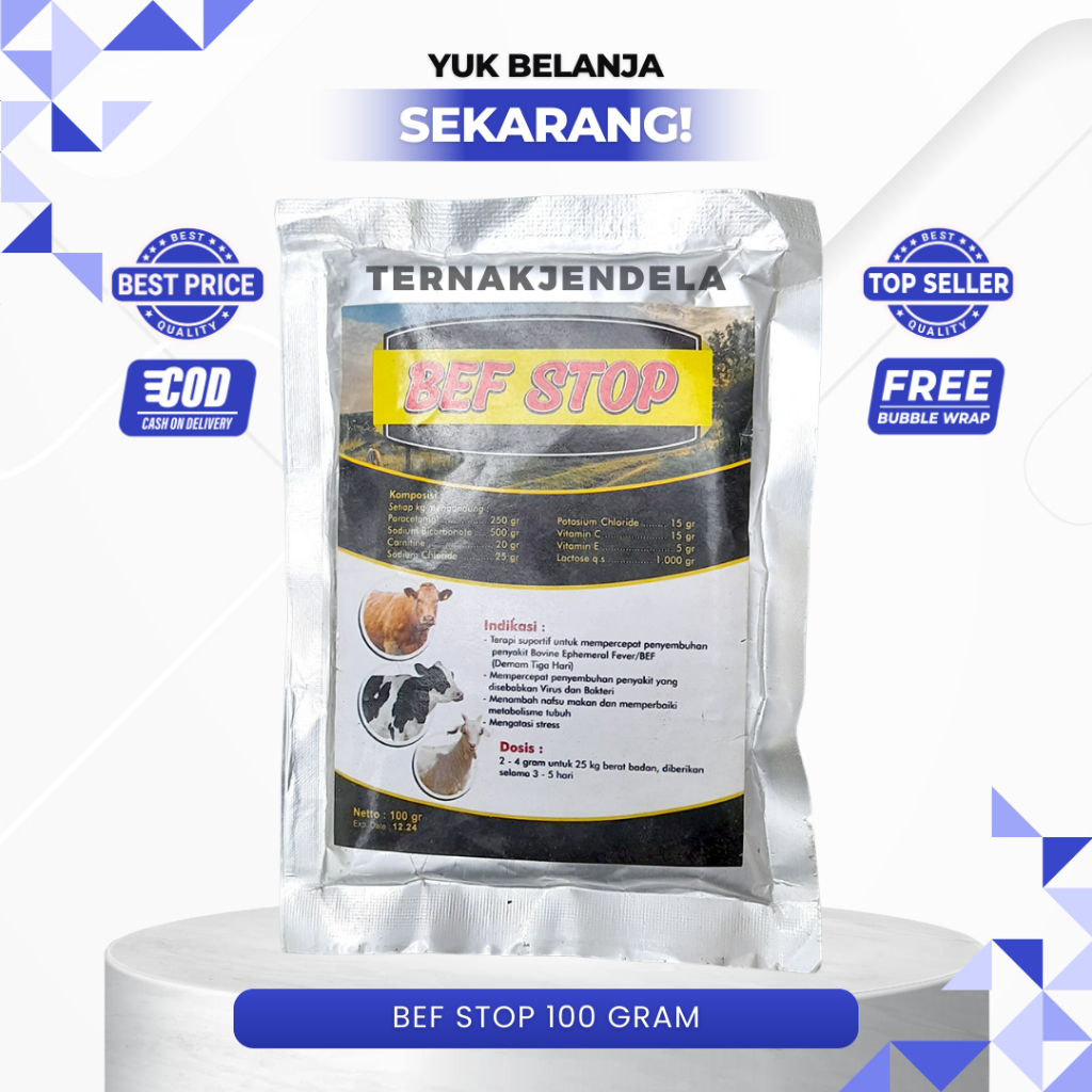 Jual BEF STOP 100 GRAM - Anti Ambruk Suplemen Recovery Untuk Demam Pada ...