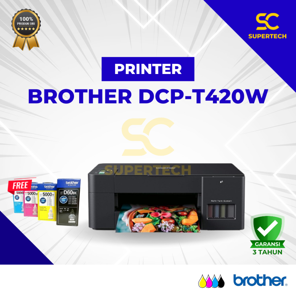 Jual ! TERMURAH ! !NEW SERIES! Printer Brother DCP-T420W Inkjet Print Scan Copy WiFi (Wireless ...
