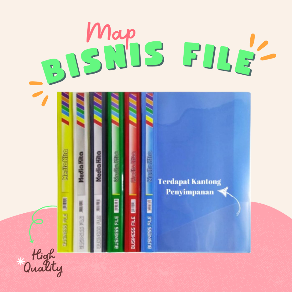 Jual Map Bisnis File Kantong F4/Map Plastik Dokumen/Map Snail Folio ...
