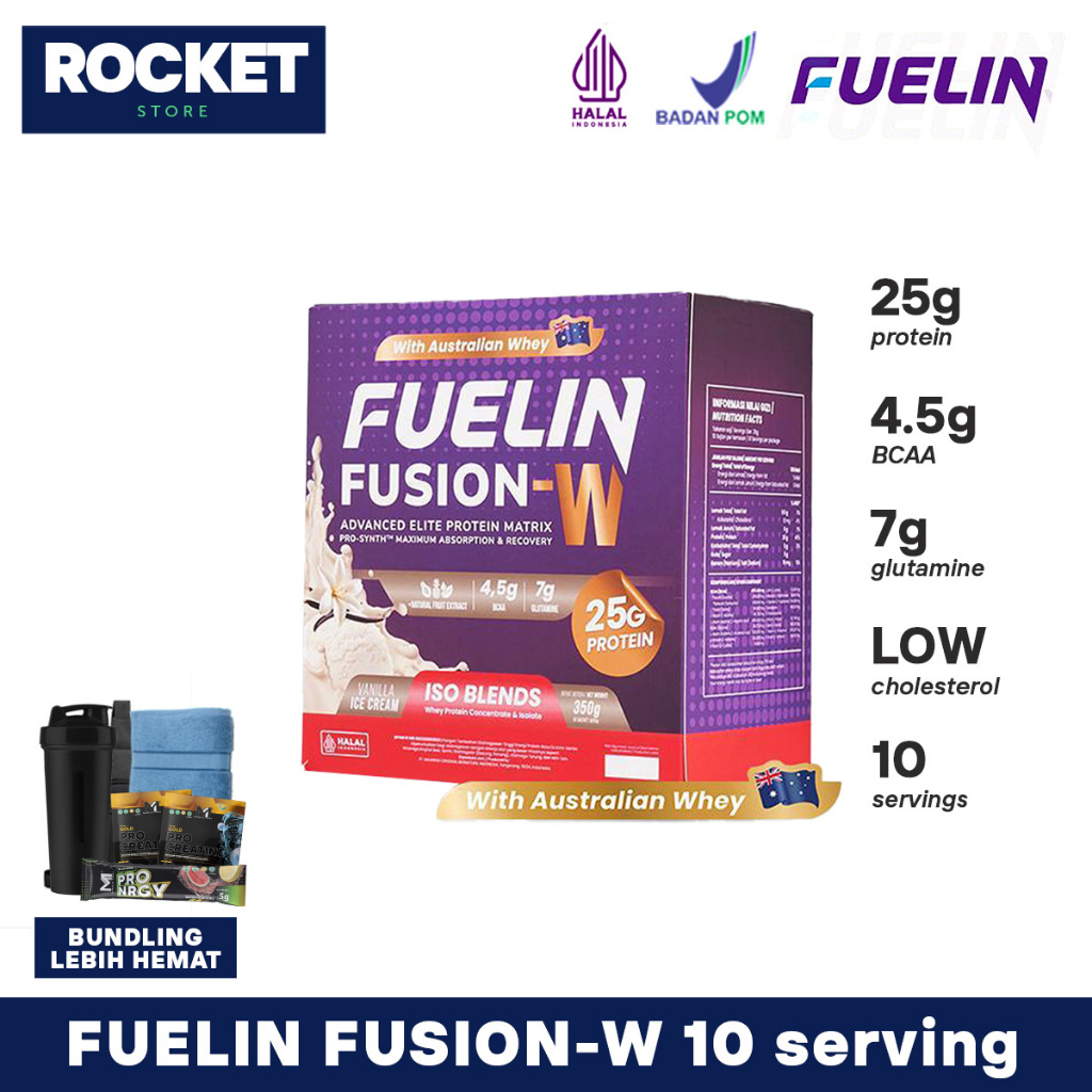 Jual Fuelin Fusion W ISO Blends 350 gram 10 serving - Suplemen Fitness Whey Protein Isolate ...