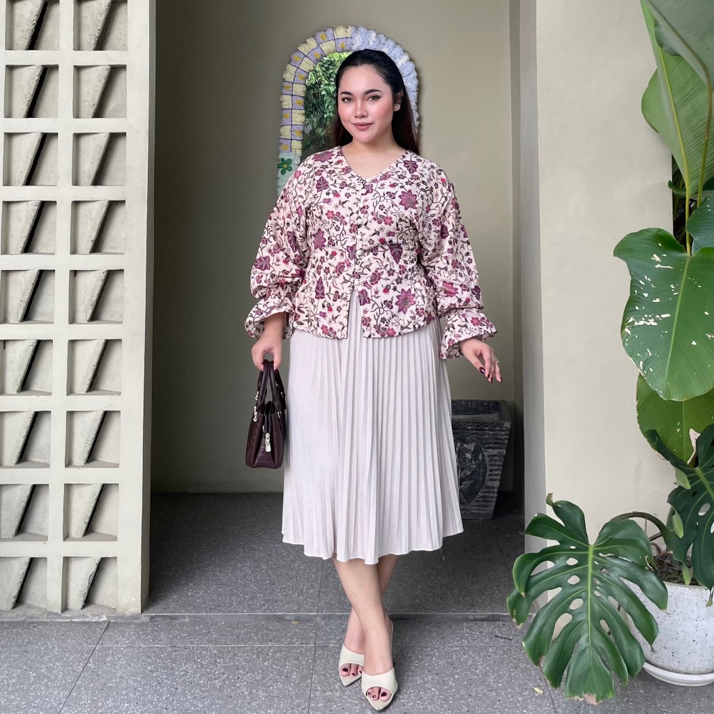Jual Baebasica- PERTIWI Blouse Batik Big Size | Baju Batik Jumbo ...