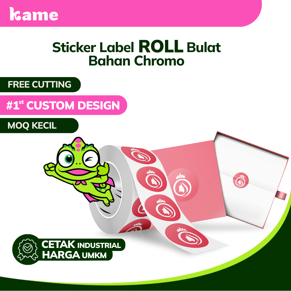 Jual Sticker Label Roll Bulat | Sticker Roll Custom | Bahan Chromo ...