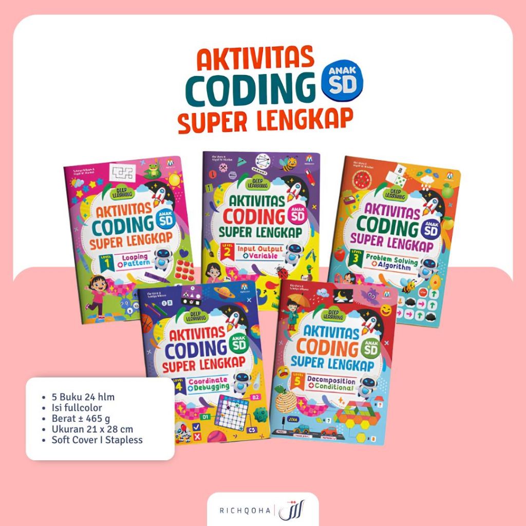 Jual Buku Paket Aktivitas cooding Coding superlengkap Super Lengkap untuk Anak SD Ziyadbooks ...