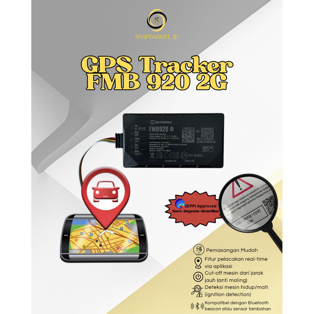 Jual Teltonika GPS Tracker FMB 920 2G Motor Mobil || Alat Pelacak ...