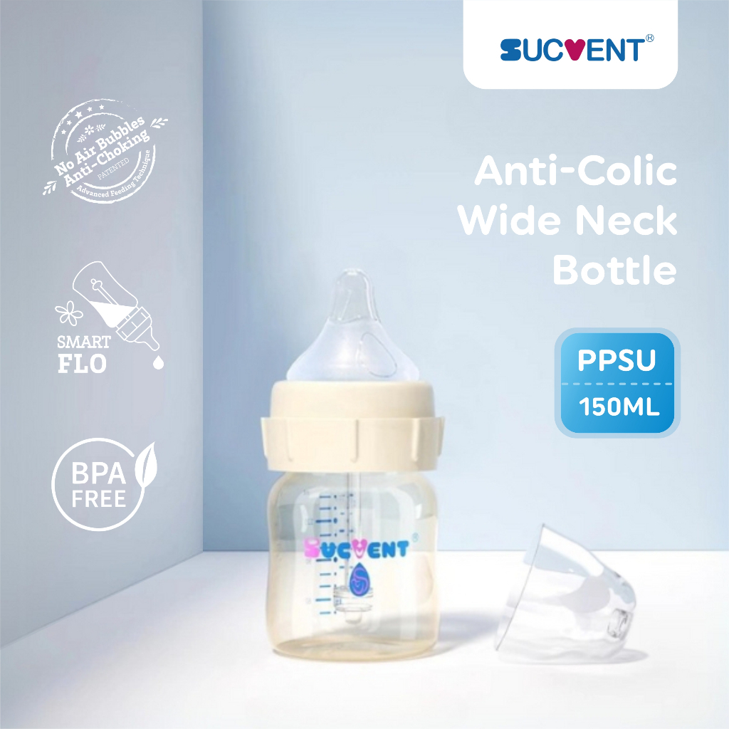 Jual SucVent Glass Non-Bubble & Anti-Choking Bottle PPSU 150ml / Botol ...