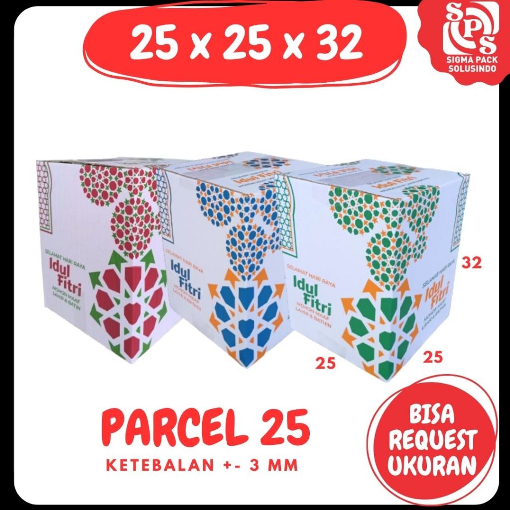 Jual Box Parsel Lebaran 25x25x32 Motif Idul Fitri Hampers Oleh Oleh ...