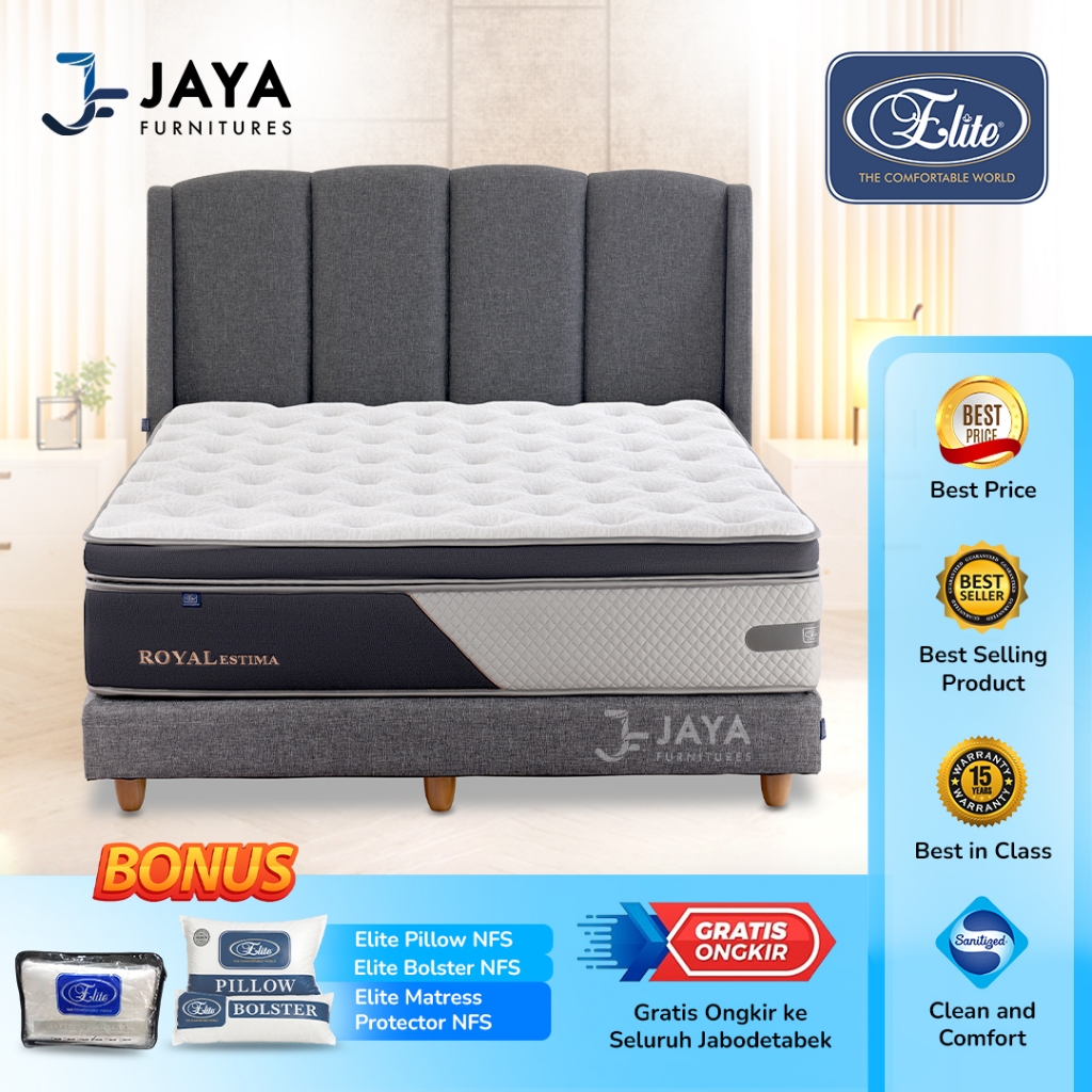 Jual Elite Spring Bed Kasur Matras Mattress Royal Estima Full Set