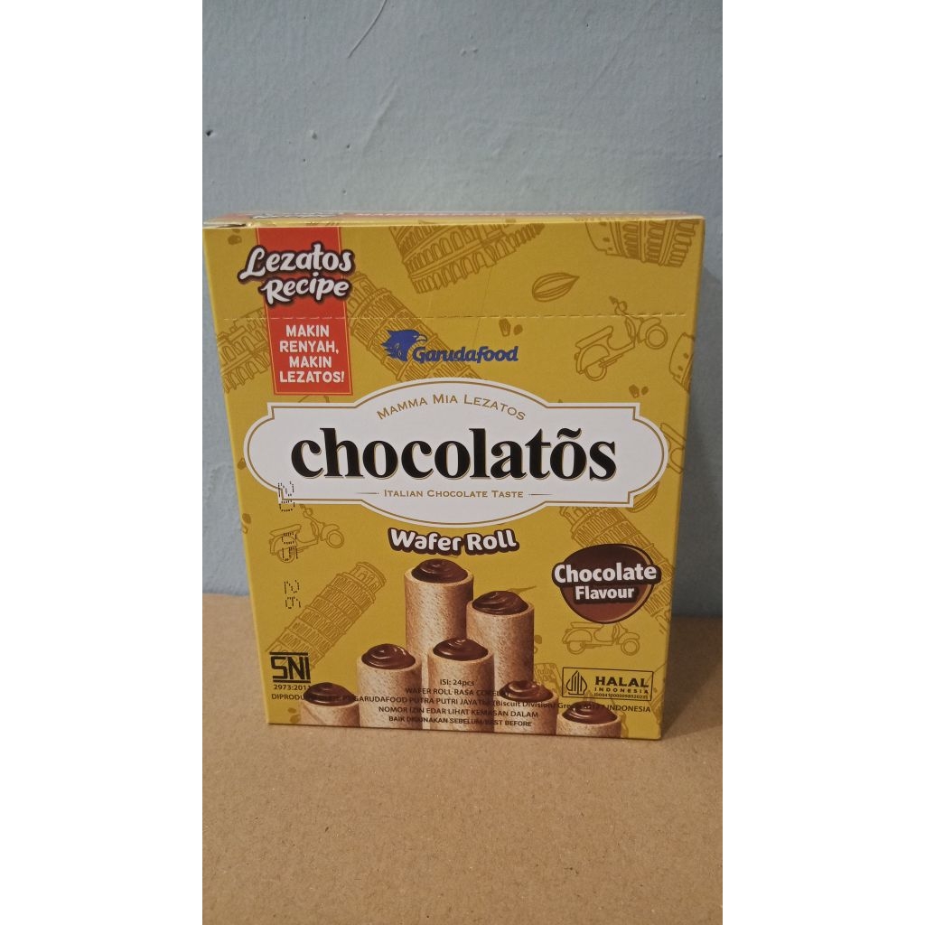 Jual CHOCOLATOS WAFER ROLL ISI 24 X 7 GR CLASSIC COKELAT | Shopee Indonesia