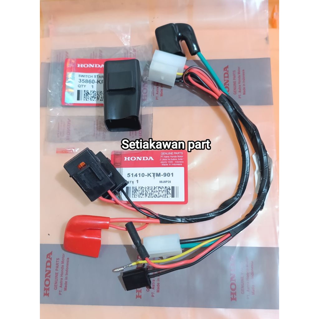 Jual Kabel aki accu assy+bendik stater Honda Supra x 125 old lama kode ...