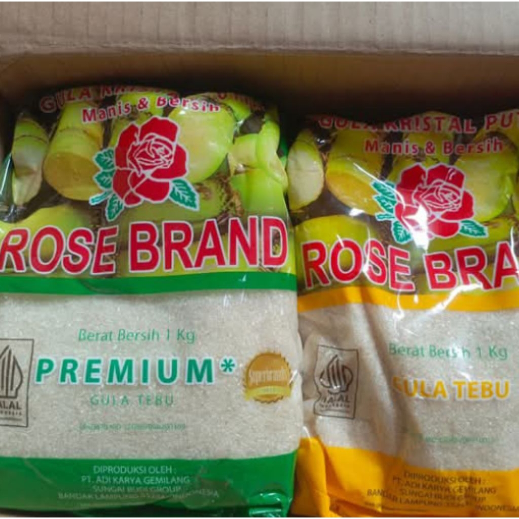 Jual Gula Rose Brand/Gula Kristal Premium/Gula Pasir/1 Kg. | Shopee ...