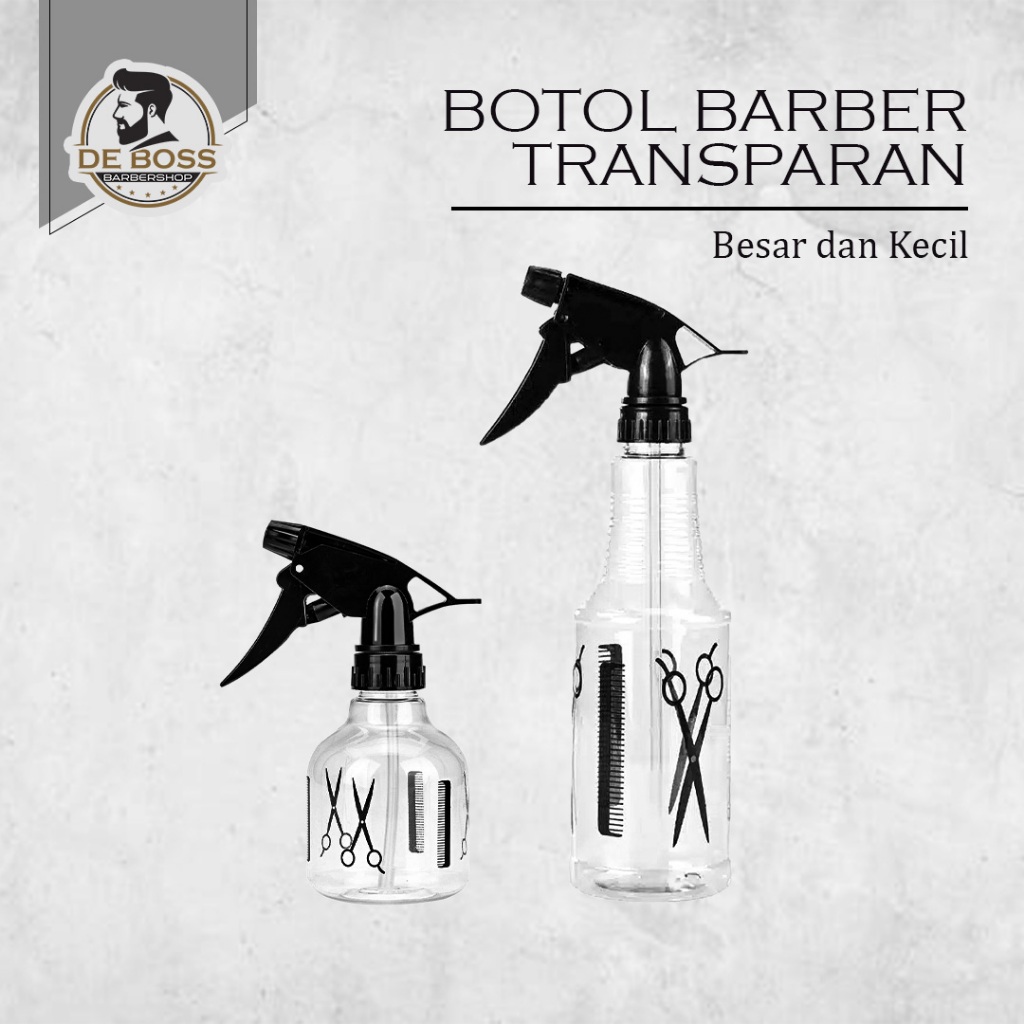 Jual Botol Spray Transparant Barber Shop Salon Transparan Model Gunting ...