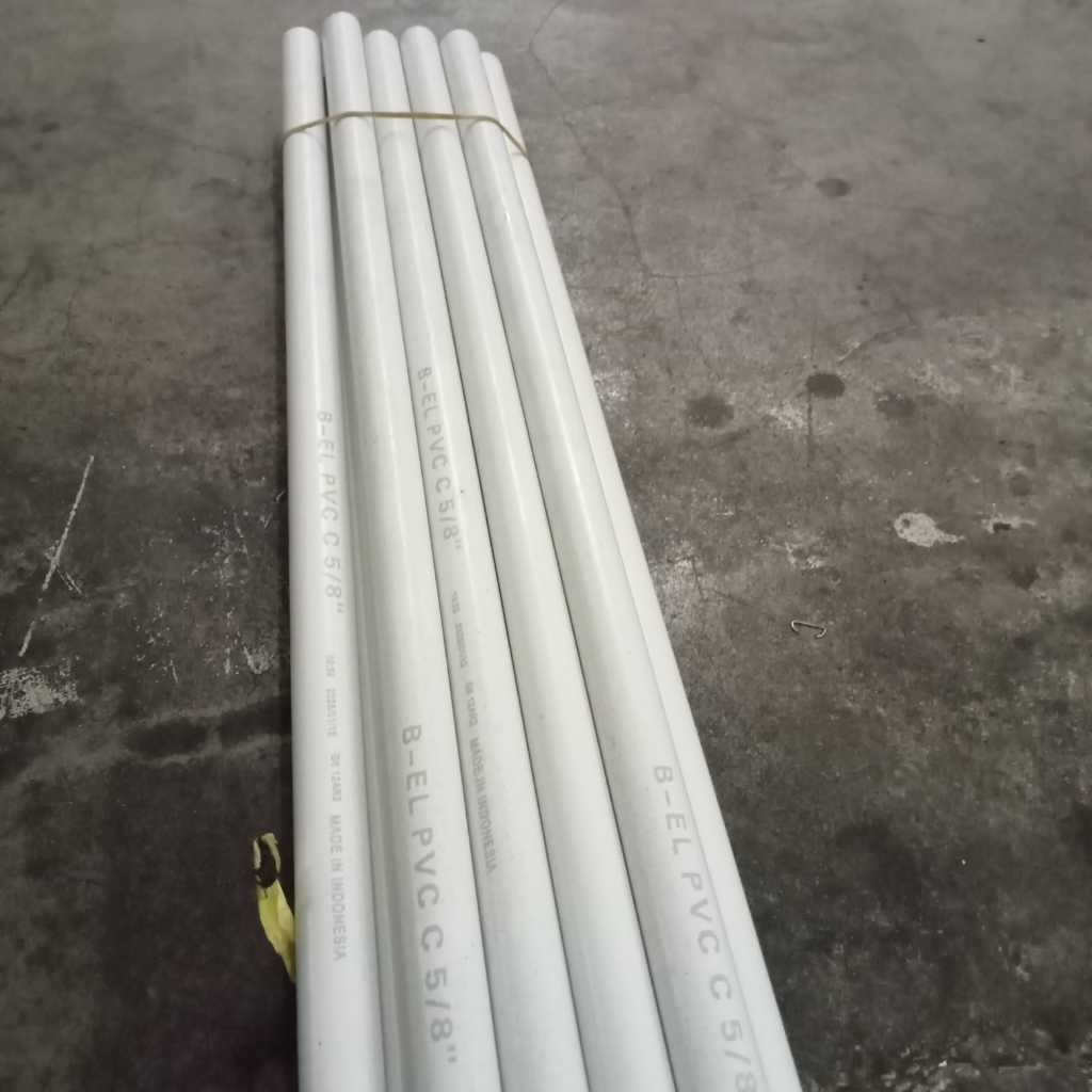 Jual Pipa Kabel Listrik 5/8" Putih B-EL Paralon Conduit 17mm Panjang 2 ...