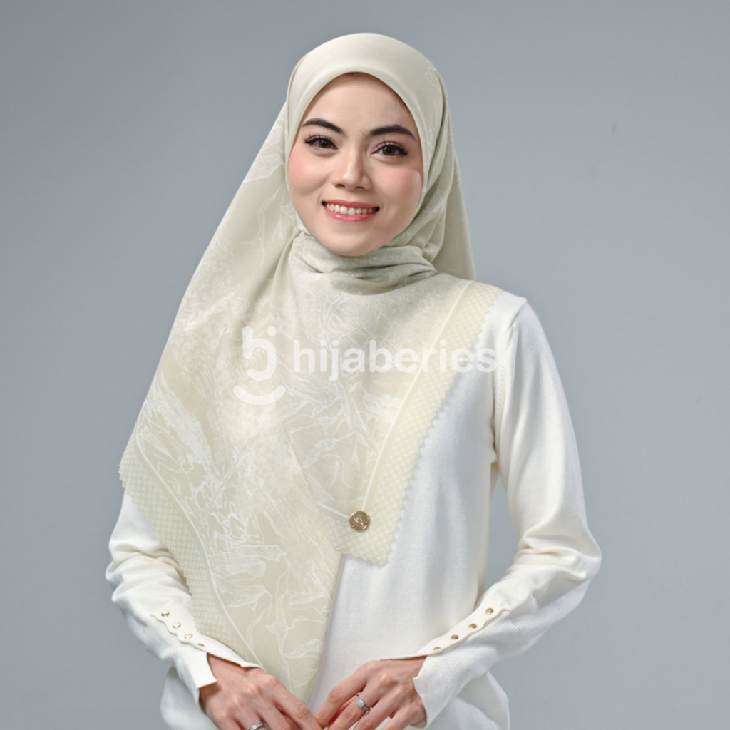Jual Hijaberies - Emily Digital Motif Series 3 (Ivory) | Shopee Indonesia