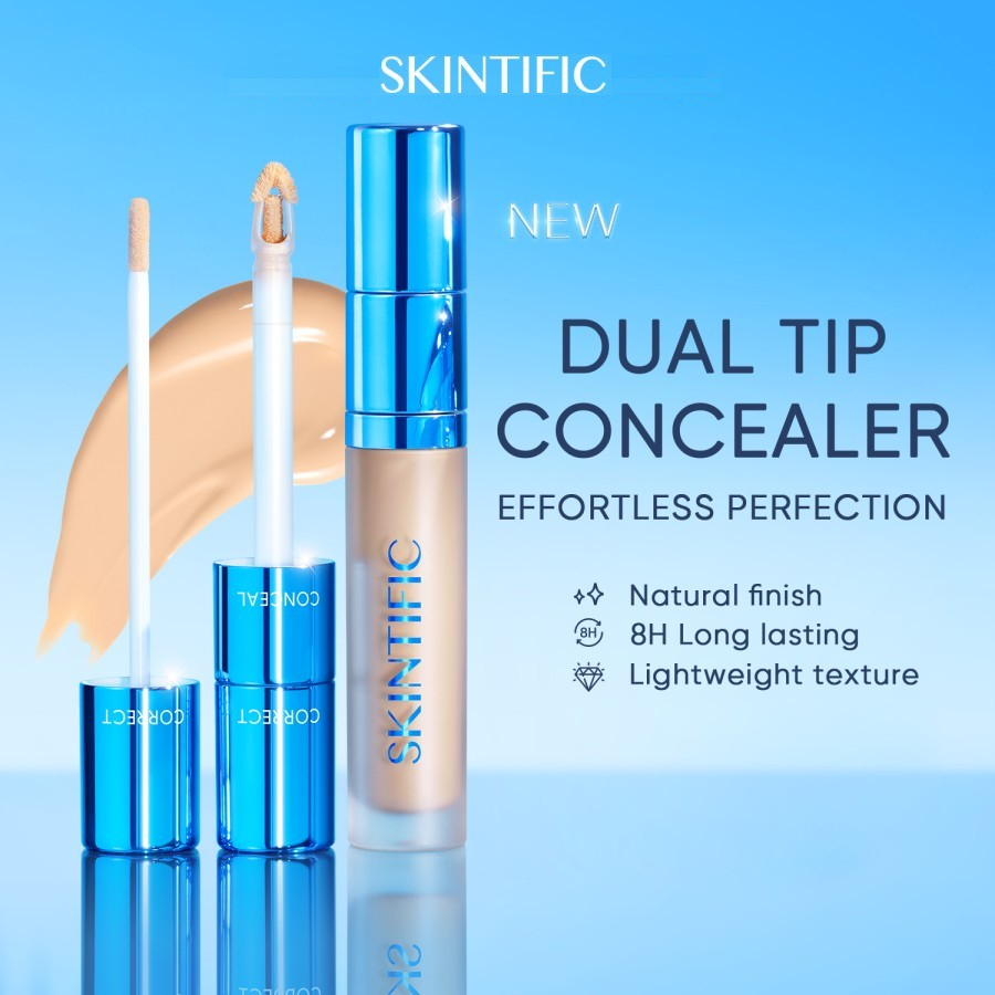 Jual SKINTIFIC Dual Tip Cover Perfect Serum Concealer | Shopee Indonesia
