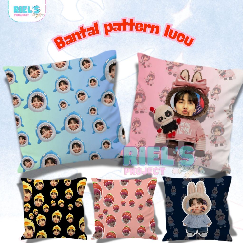 Jual Bantal custom face pattern lucu, bantal labubu bantal muka ...