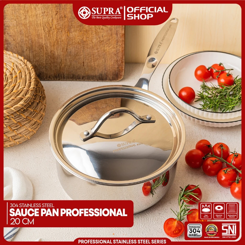 Jual SUPRA Panci Professional Series Stainless Steel 304 Sauce Pan 20 ...