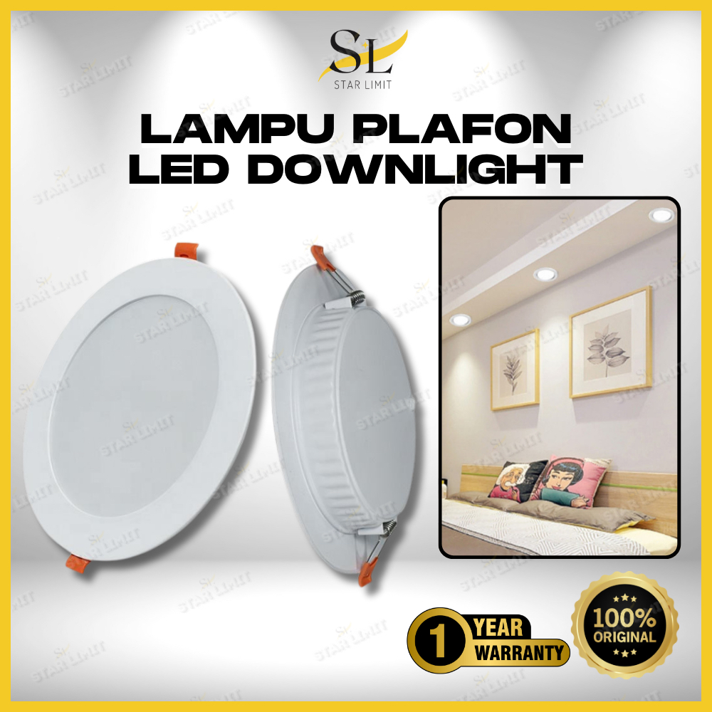 Jual StarLimit Lampu Downlight LED Inbow Lampu Plafon Rumah Slim Downlight Panel 9W 12W 18W ...