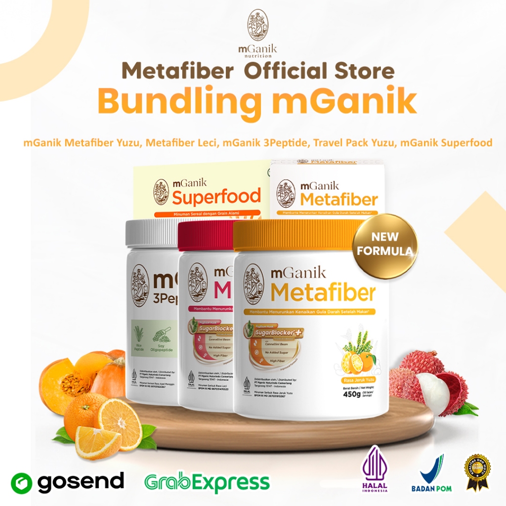 Jual mGanik Metafiber Jeruk Yuzu dan Leci 450gr - Suplemen Serat ...