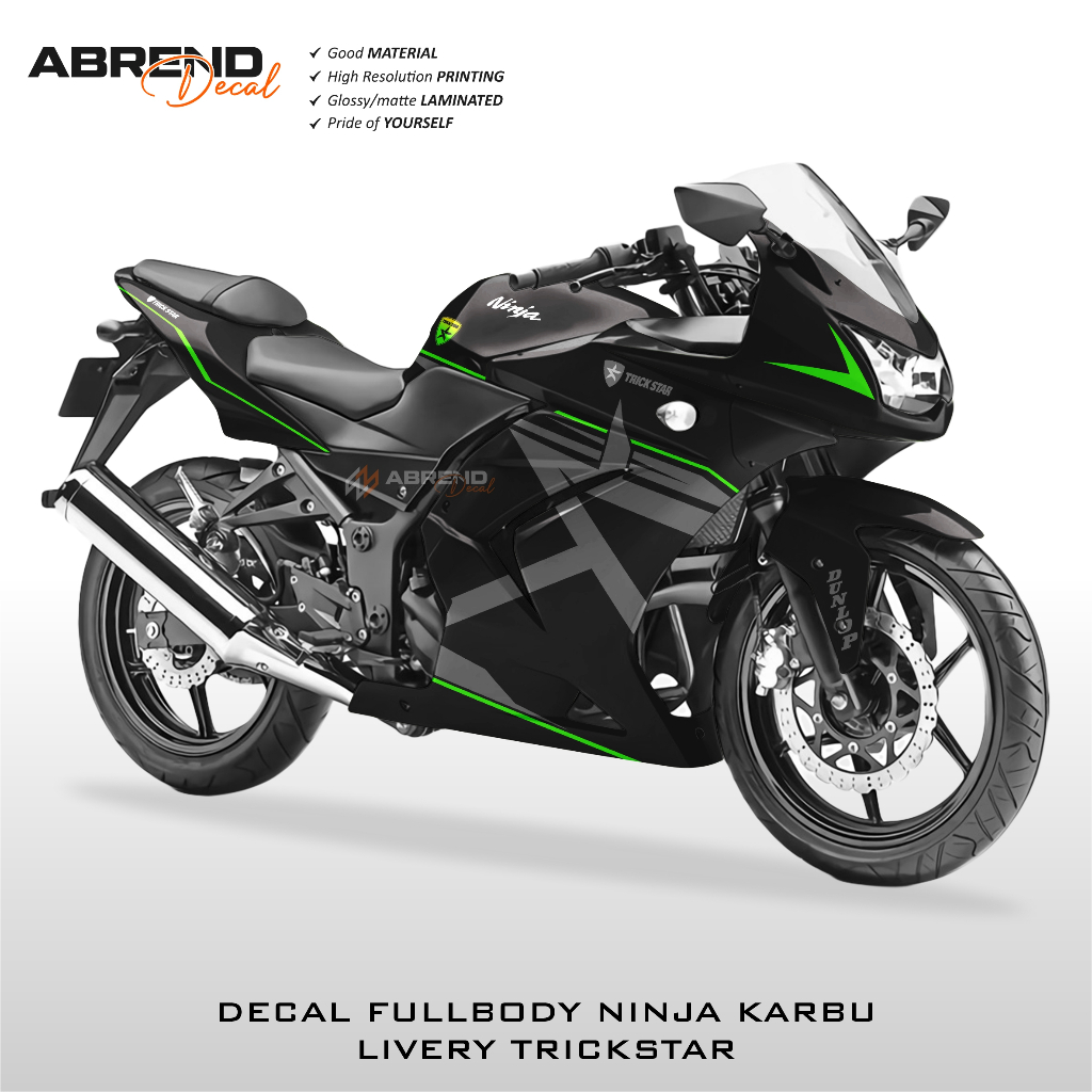 Jual DECAL FULLBODY NINJA KARBU LIVERY TRICKSTAR RACING / STIKER MOTOR ...