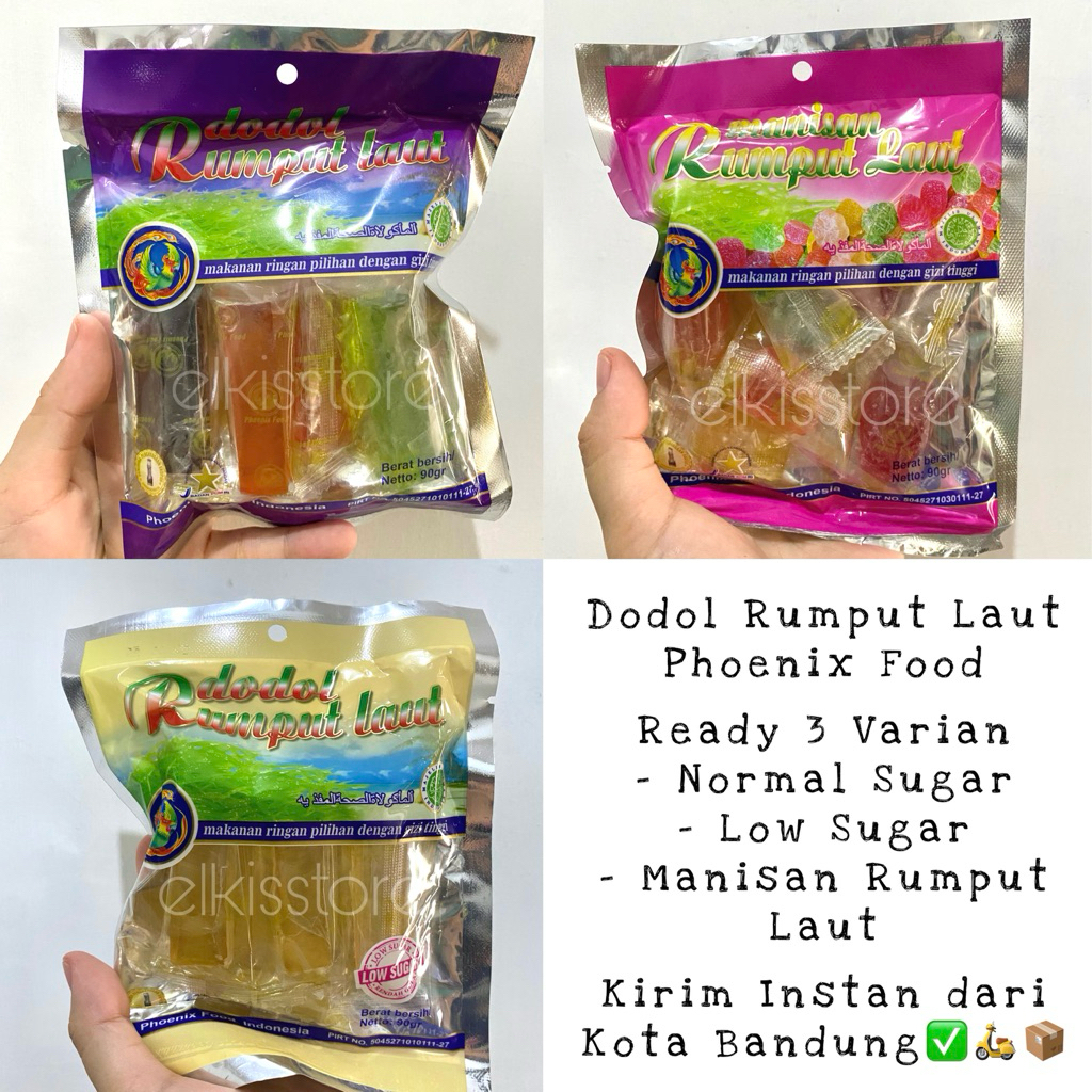 Jual Instan Bandung Cimahi - Dodol Rumput Laut Phoenix Food - Low Sugar / Normal / Manisan Exp ...
