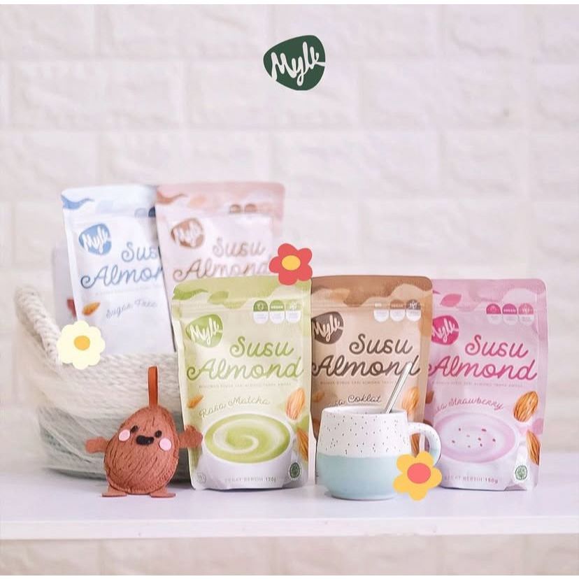 Jual SUSU BUBUK ALMOND SUGAR FREE 150gr TANPA AMPAS - MYLK | Shopee ...