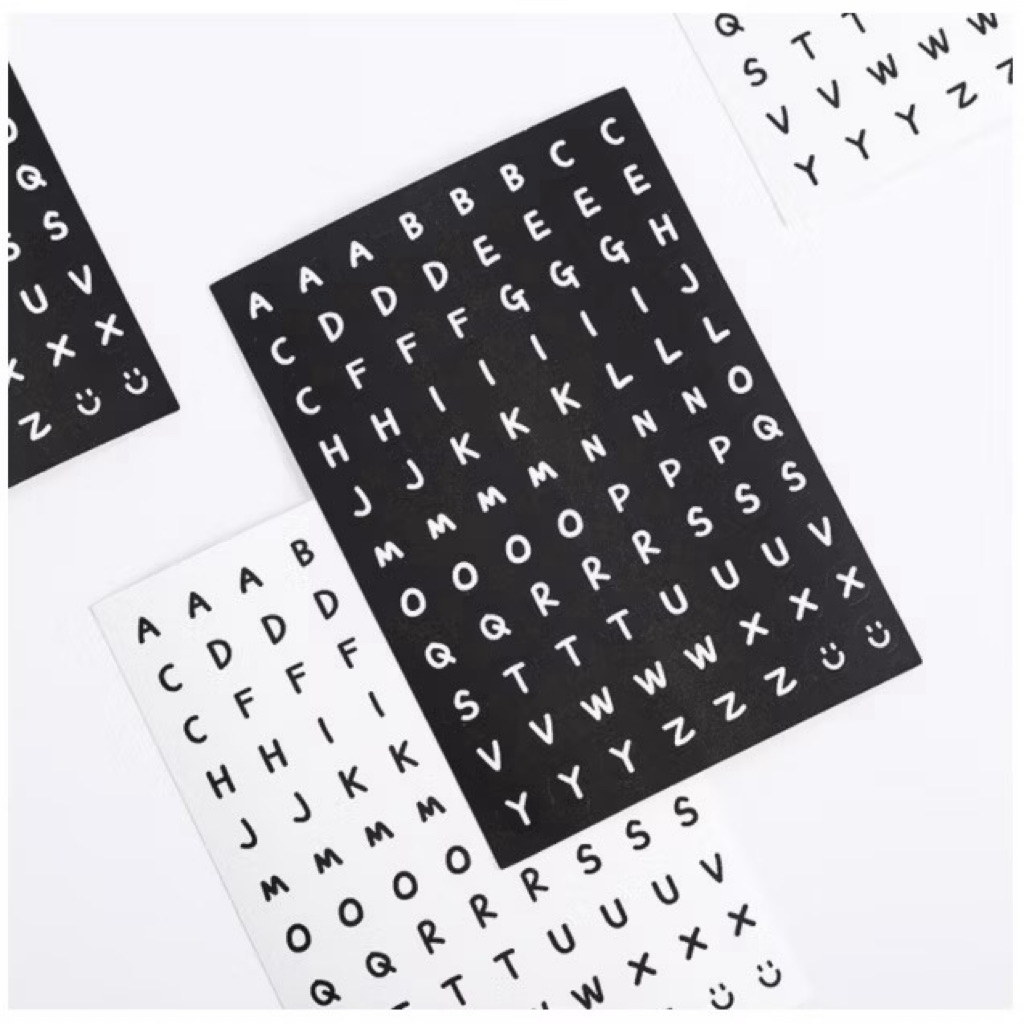 Jual Letter CAPITAL Round Sticker / Sticker Bulat Huruf BESAR | Shopee ...