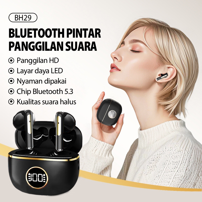Jual Earphone Bluetooth TWS-BH29 Earphone Nirkabel Headset Bluetooth 5.3 Dengan Tampilan Numerik ...