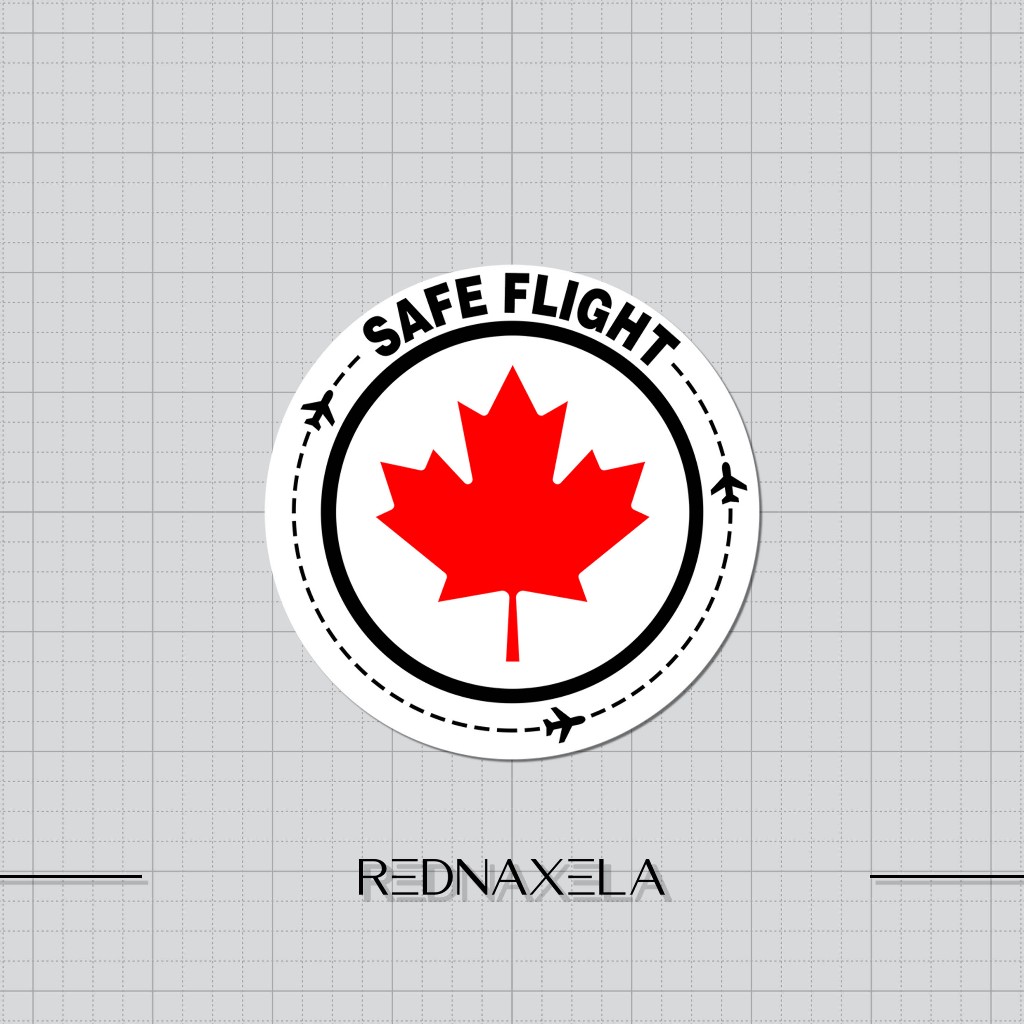 Jual Stiker Vinyl Safe Flight Country Canada Stiker Koper Outdoor ...