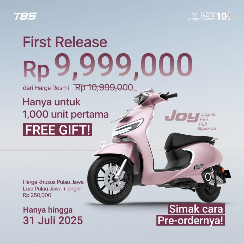 Jual UWINFLY T85 Lithium penerus T3S Pro Sepeda Motor Listrik Vespa ...