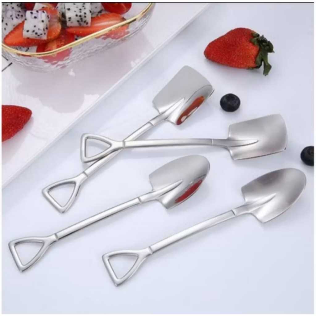 Jual sendok kue puding buah es krim stainless model sekop / spoon kue ...