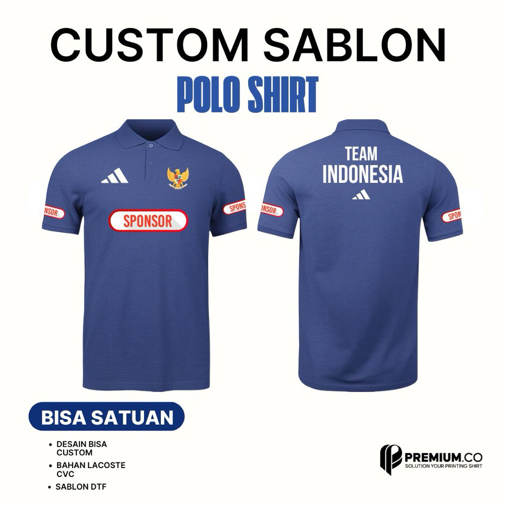 Jual CUSTOM SABLON POLO SHIRT SATUAN / SABLON POLO SHIRT / DESAIN SUKA ...