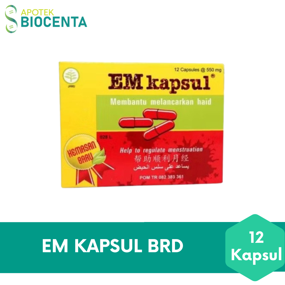 Jual EM Kapsul | Kapsul Pelancar Haid Isi 12 Kapsul | Shopee Indonesia